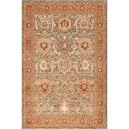 nuLOOM Geraldine Persian Area Rug, 6' 7" x 9', Olive