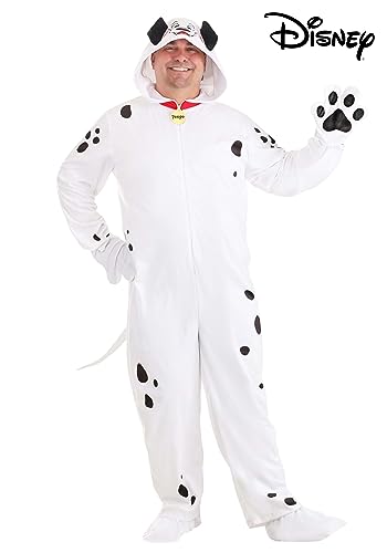 Fun Costumes Plus Size Disney 101 Dalmatians Pongo Costume, One-Piece Jumpsuit for Cosplay, Dress-Up & Halloween 5X White