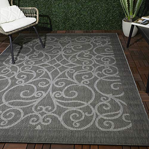 Balta Rugs Miller Scroll Flatweave Indoor/Outdoor Area Rug