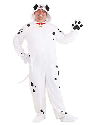 Fun Costumes Plus Size Disney 101 Dalmatians Pongo Costume, One-Piece Jumpsuit for Cosplay, Dress-Up & Halloween 5X White