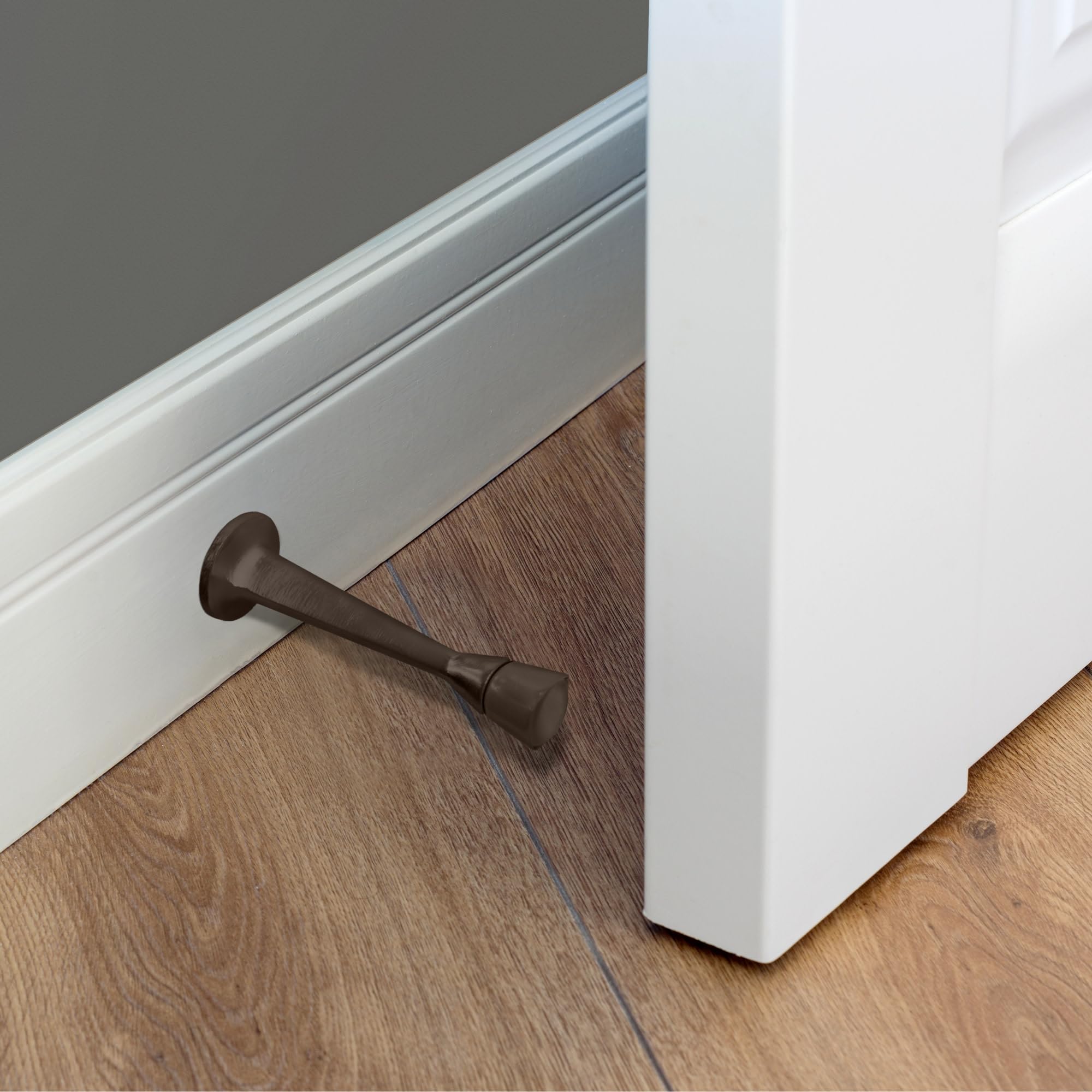 Design House 181743 Rigid Cast Door Stop, 10-Pack, Oil Rubbed Bronze, 10 Count