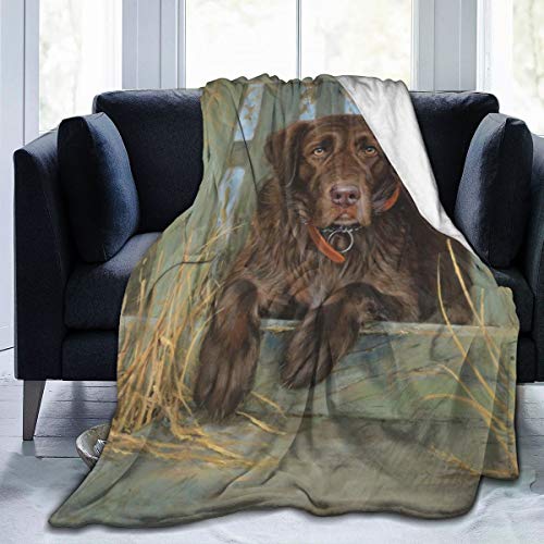 Yulimin Labrador Dog Lab Chocolate Cute Full Fleece Throw Cloak Wearable Blanket Nursery Bedroom Bedding Decor Decorations Queen King Size Flannel Fluffy Plush Soft Cozy Comforter Quilt