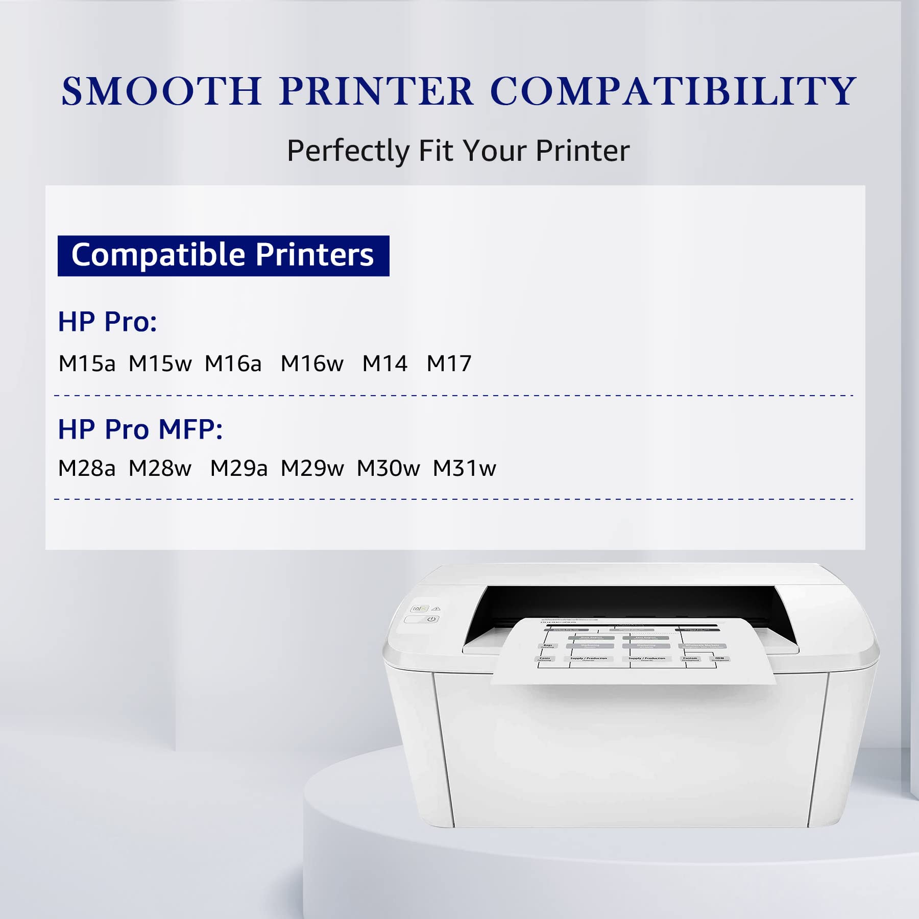 Mooho Compatible Toner Cartridge Replacement for 48A CF248A for Laserjet Pro MFP M15w M29w M28w M15a M31w M29a M28a M30w M16w M16a M14 M17 Laser Printer (Black, 2 Pack)