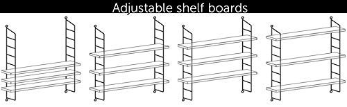 White Floating Shelves Wall Mounted 3-Tier,Storage and Display Rack for Bathroom,Kitchen, Bedroom,Living Room,etc,Sturdy Wood and Metal Hanging Shelf Wall Decor