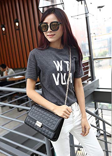 Women's Classic PU Leather Crossbody Purse Shoulder Bags Golden Chain Satchel Handbags(Ivory1)