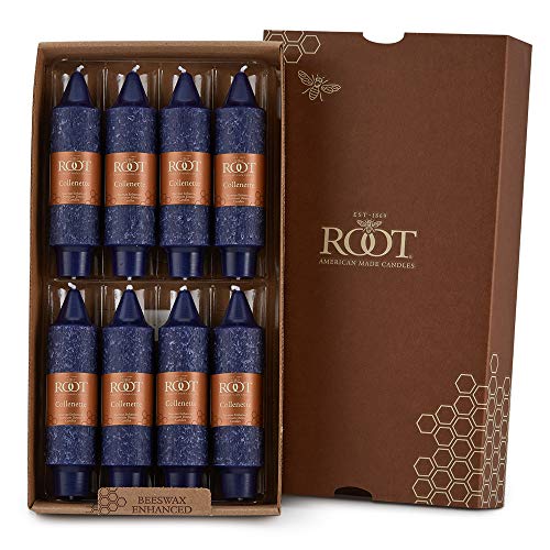Root Candles 595220 Unscented Timberline Collenette 5-Inch Dinner Candles, 8-Count, Abyss