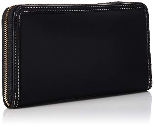 Tommy Hilfiger womens Julia Large Nylon Zip Wallet, Black, One Size US