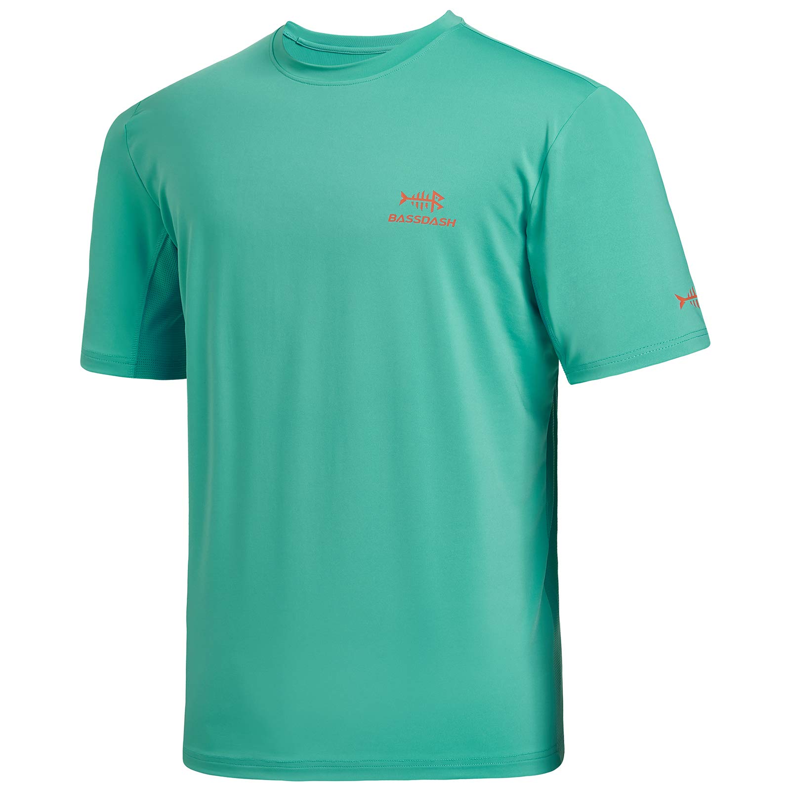 BASSDASH Men’s UPF 50+ Sun Protection Fishing Shirt Short Sleeve UV T-Shirt