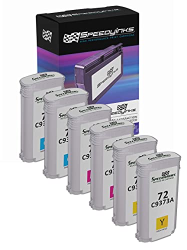 SPEEDYINKS Compatible Replacements for HP 72 Ink Cartridge High Yield (2 Cyan, 2 Magenta, 2 Yellow, 6-Pack) for use DesignJet T1100, T1120, T1200, T610, T620, T770, SD Pro MFP, T1100ps, T1120 SD-MFP