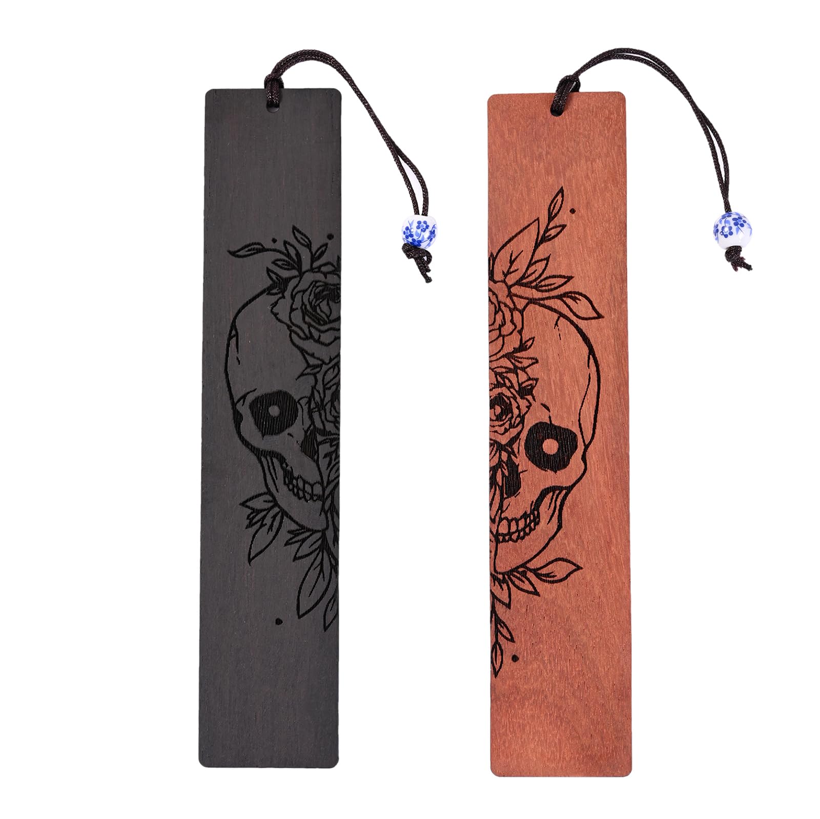 Horror Bookmark, Cool Halloween Bookmarks Skull Gothic Bookmarks for Adult Horror Gifts (Skull)