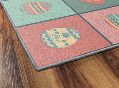 Brumlow Mills Pastel Easter Print Indoor or Outdoor Area Rug for Living Room, Dining, Kitchen Rug, Bedroom or Doorway Mat, 2'6" x 3'10"
