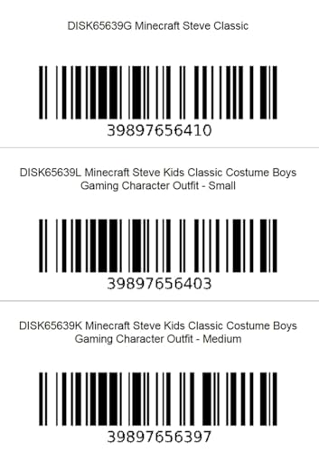 Steve Classic Minecraft Costume, Multicolor, Medium (7-8)