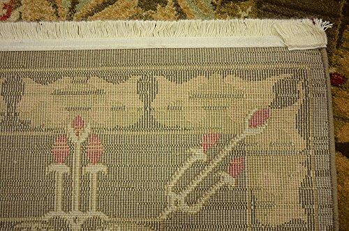 Unique Loom Edinburgh Collection Classic Oriental Traditional French Country Inspired Border Design Area Rug, 5 x 8 ft, Brown/Beige