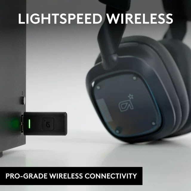 Logitech G Astro A30 Lightspeed Wireless Gaming Headset, Bluetooth Enabled, Dolby Atmos, Detachable Boom, 27h Battery, USB-C Charging, for PS5, PS4, Nintendo Switch, PC, Android - Navy (Renewed)