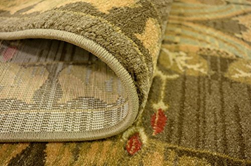 Unique Loom Edinburgh Collection Classic Oriental Traditional French Country Inspired Border Design Area Rug, 5 x 8 ft, Brown/Beige