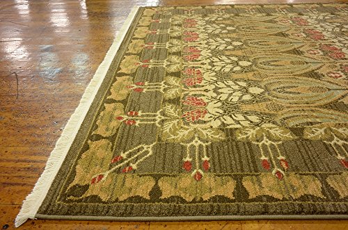Unique Loom Edinburgh Collection Classic Oriental Traditional French Country Inspired Border Design Area Rug, 5 x 8 ft, Brown/Beige