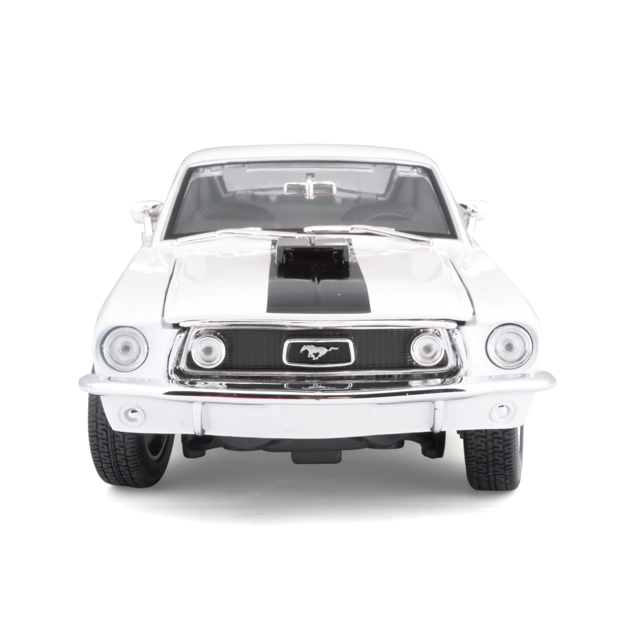 Maisto 1968 Ford Mustang GT Cobra Jet Hard Top 1/18 Scale Diecast Model Vehicle Blue