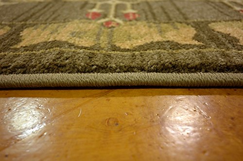 Unique Loom Edinburgh Collection Classic Oriental Traditional French Country Inspired Border Design Area Rug, 5 x 8 ft, Brown/Beige