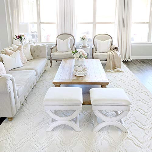 My Texas House by Orian Indoor/Outdoor Cotton Blossom Area Rug, 7'9" x 10'10", Natural