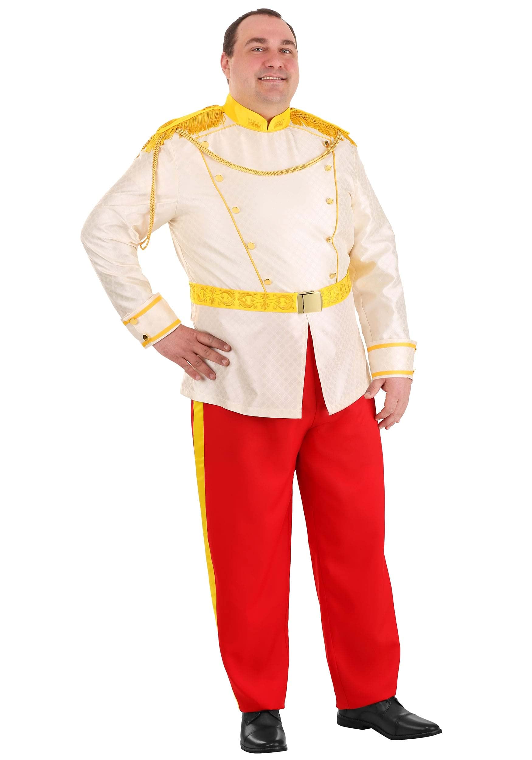 Disney Plus Size Prince Charming Costume, Cinderella Mens Halloween Costume 3X Multicolored