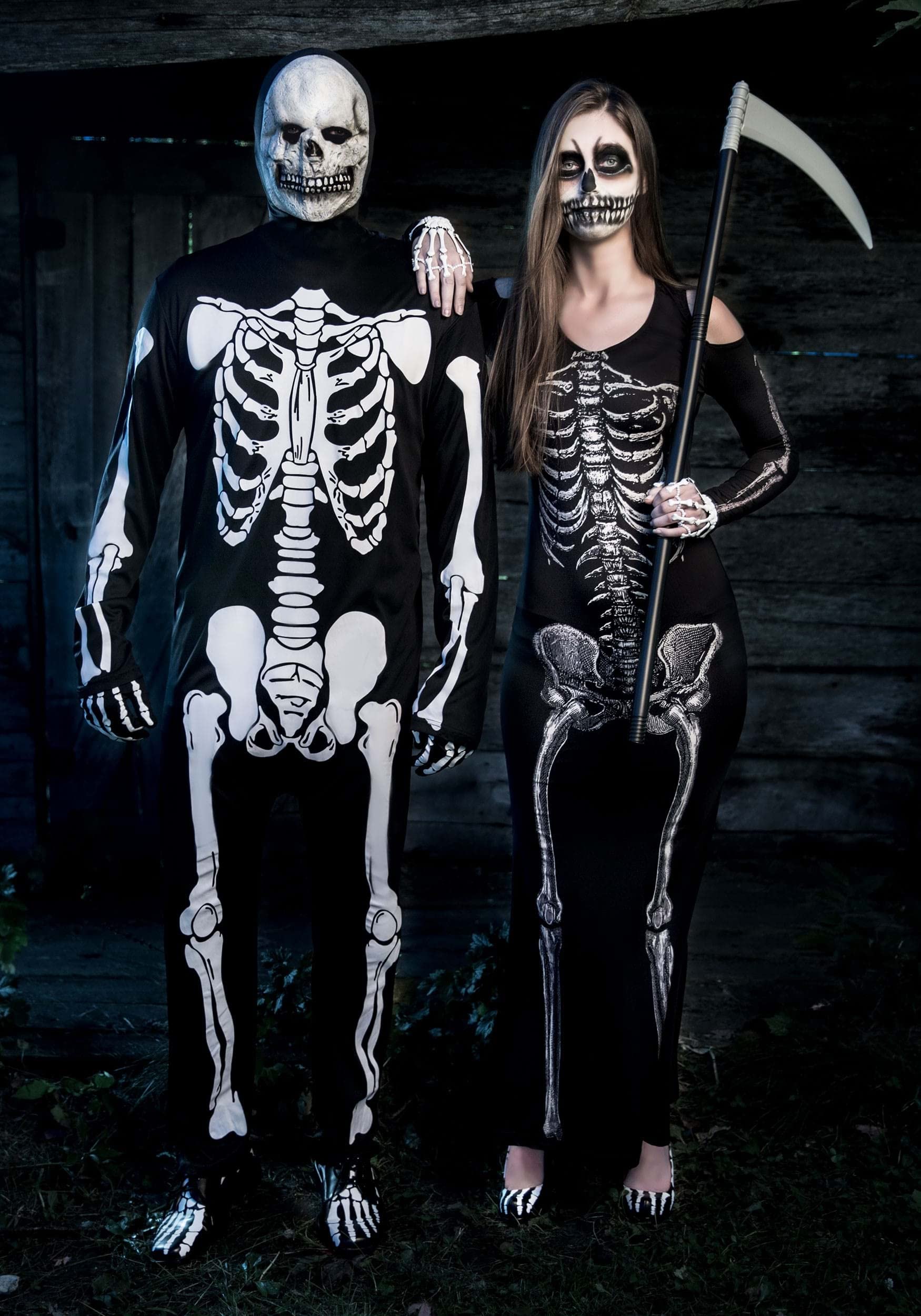 Fun World Skeleton Adult Costume, Multicolor, 4X