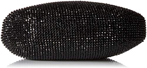 Jessica McClintock womens Staci Mesh Wristlet Pouch Evening Handbag, Black, One Size US