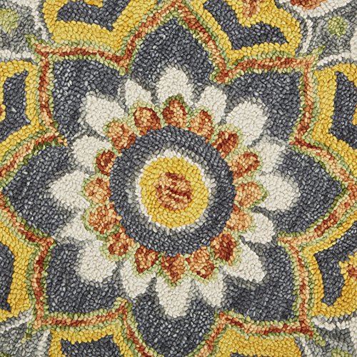 LR Home Dazzle Area Rug, 6' Round, Gray