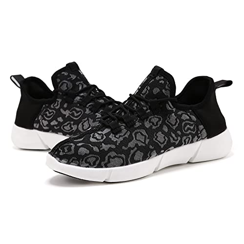 Padgene Women's Men's LED Lights Up Shoes Unisex Luminous Flashing Trainers USB Charging Lace Up Couples Dancing Shoes