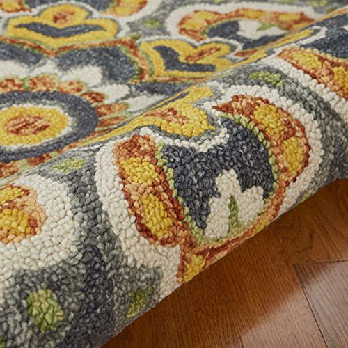 LR Home Dazzle Area Rug, 6' Round, Gray