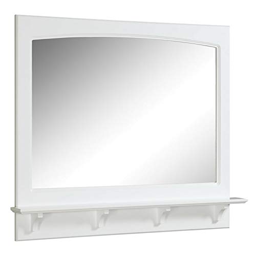 Design House 539940 38x31 Concord Mirror with Shelf, White