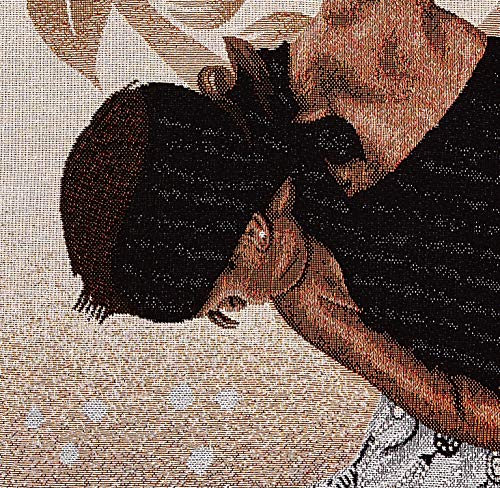 African American Expressions - She Who Kneels Tapestry Throw (100% Cotton, 4' x 5') TH-22