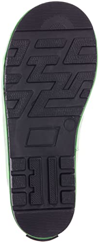 Minecraft Rain Boot for Kids, 100% Rubber Creeper Wellie Boot Waterproof, Green/Black, Little Kid Size 12/13