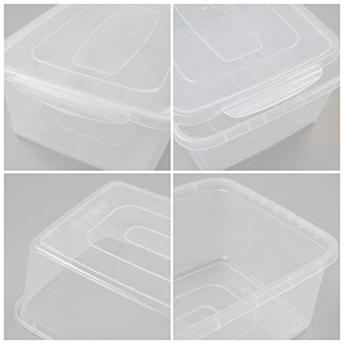 Cand 14 Quart Storage Box 4 Packs, Clear Latching Bin