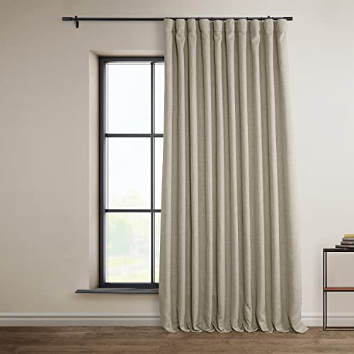HPD Half Price Drapes Extra Wide Linen Room Darkening Curtain (1 Panel) 100 X 96, BOCH-LN1857-96-DW, Oatmeal
