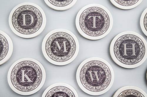 Thirstystone Monogram Sandstone Coaster Set
