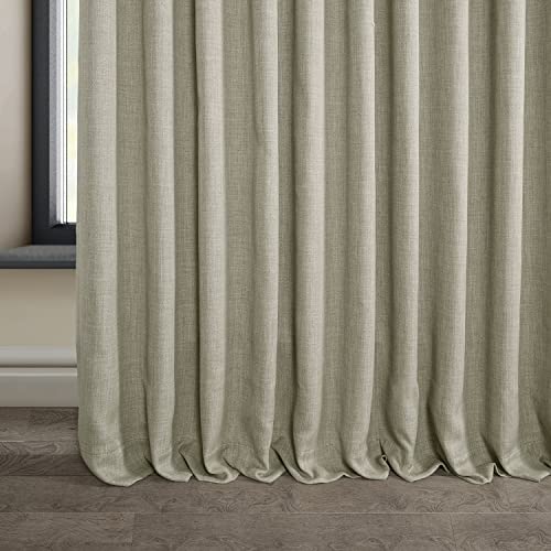HPD Half Price Drapes Extra Wide Linen Room Darkening Curtain (1 Panel) 100 X 96, BOCH-LN1857-96-DW, Oatmeal