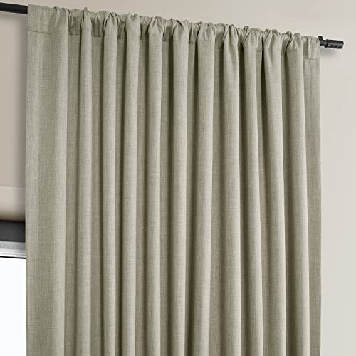 HPD Half Price Drapes Extra Wide Linen Room Darkening Curtain (1 Panel) 100 X 96, BOCH-LN1857-96-DW, Oatmeal