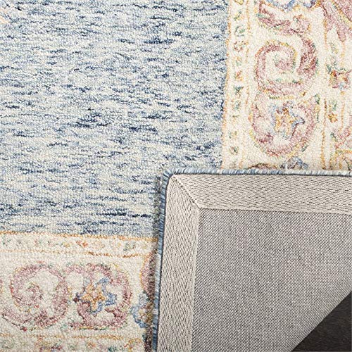 Safavieh Aubusson Collection 5' x 8' Blue/Pink AUB101M Handmade Traditional Premium Wool Area Rug