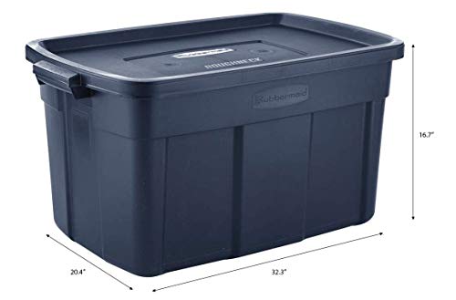 Rubbermaid Roughneck️ Storage Totes 31 Gal, Large Durable Stackable Storage Containers, Great for Clothing, Seasonal Décor, Sports Equipment, and More, 6-Pack