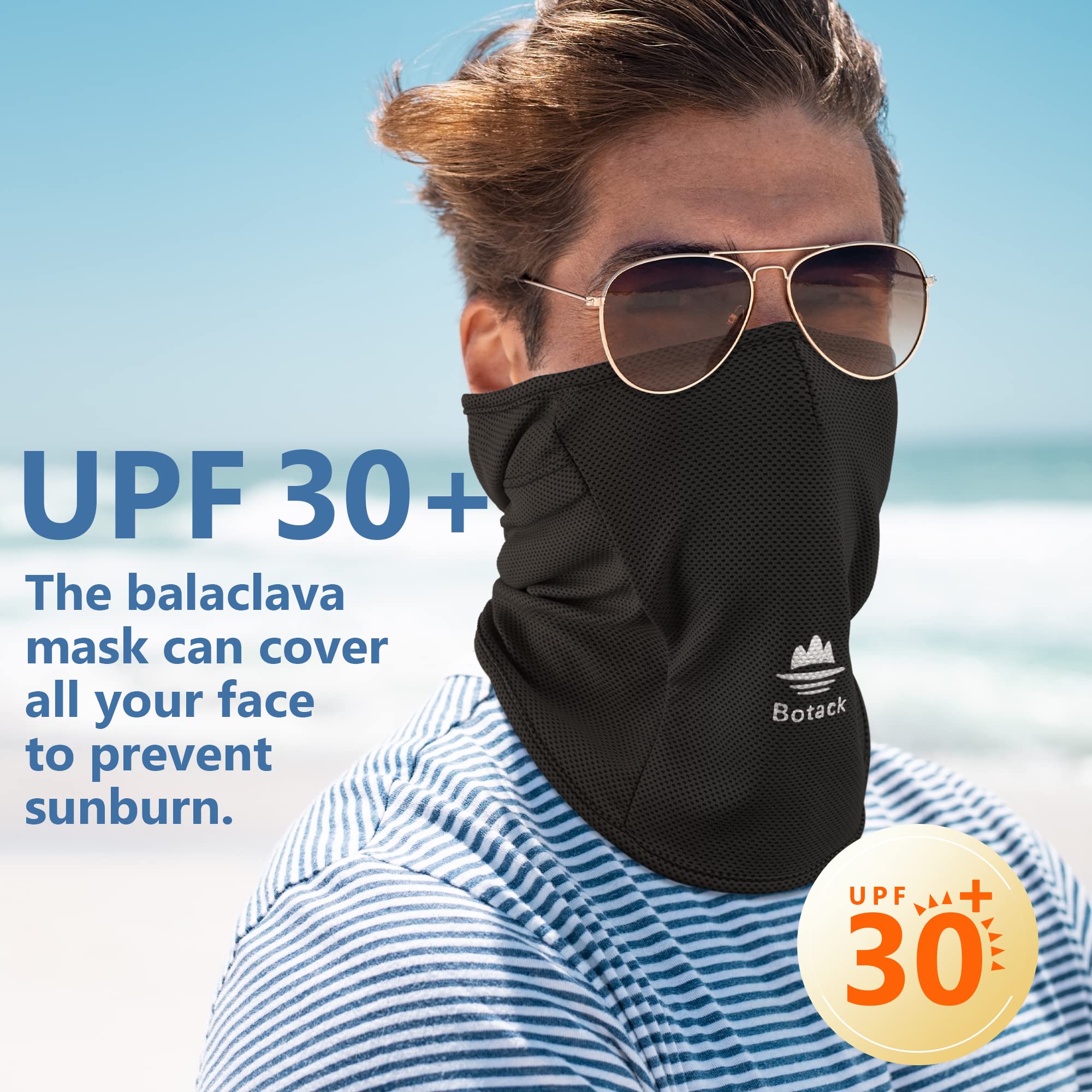 Botack Balaclava Face Mask Sun UV Protection Breathable Full Head Mask for Men Women Skiing Cycling