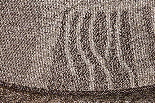 Unique Loom Del Mar Collection Area Rug-Transitional Inspired with Modern Contemporary Design, 6 ft x 6 ft, Light Brown/Beige