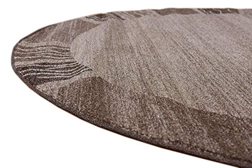 Unique Loom Del Mar Collection Area Rug-Transitional Inspired with Modern Contemporary Design, 6 ft x 6 ft, Light Brown/Beige