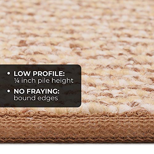House, Home and More Skid-Resistant Carpet Indoor Area Rug Floor Mat - Praline Brown - 2 Feet X 3 Feet