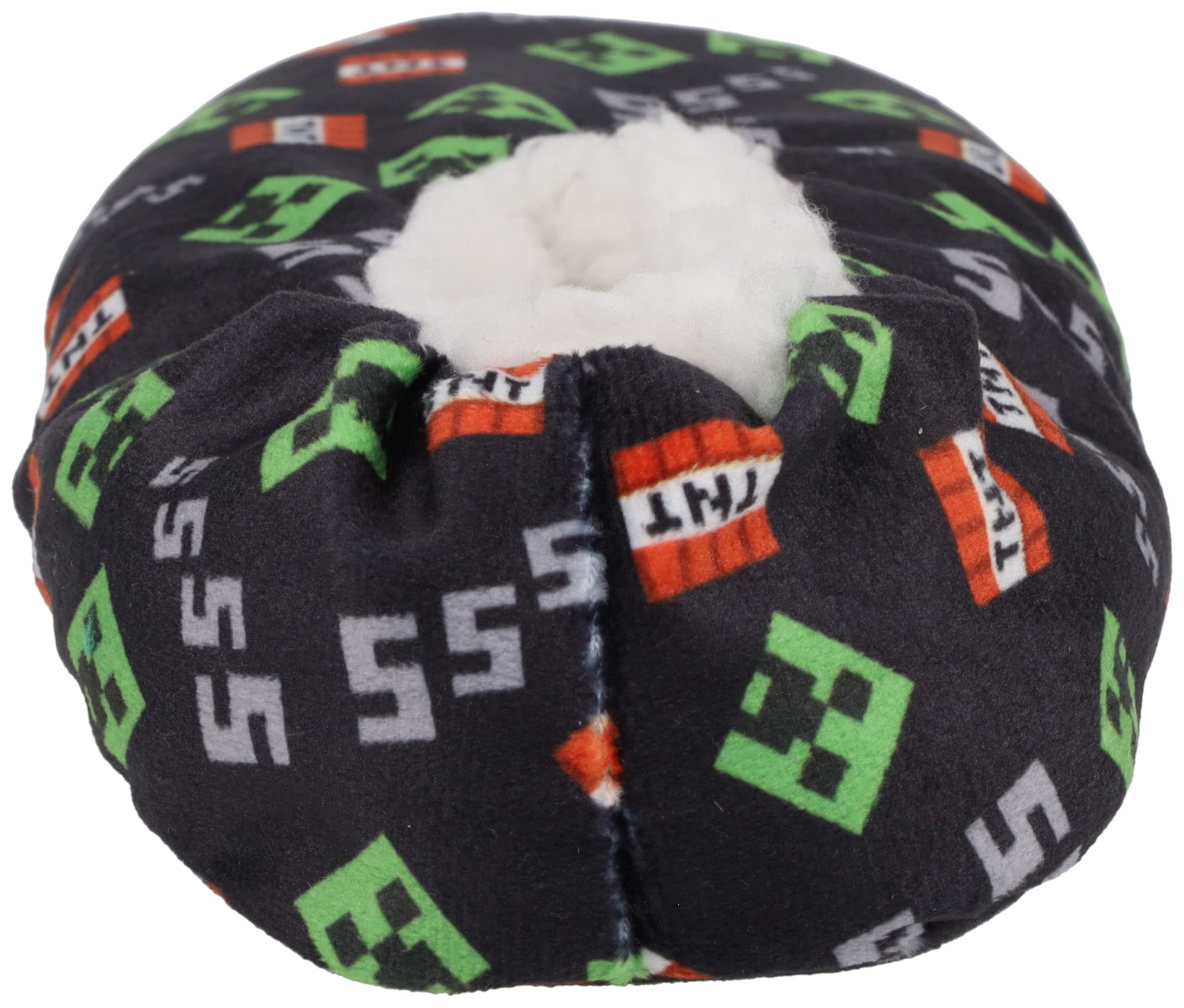 Minecraft Sock Slippers for Kids, Allover Creeper Video Game Print, Black, Size Medium (10-13 Little Kid)