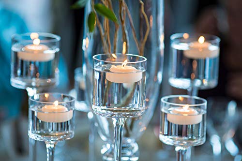 The Dreidel Company Unscented Floating Candles, Set of Ivory Floating Tea Lights Candles with Nice and Smooth Flame, Party Accessories (60-Pack)