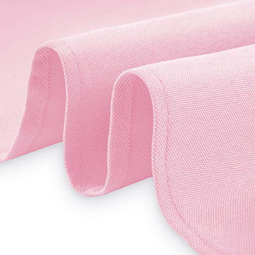 Lann's Linens - 90" Round Premium Tablecloth for Wedding/Banquet/Restaurant - Polyester Fabric Table Cloth - Pink