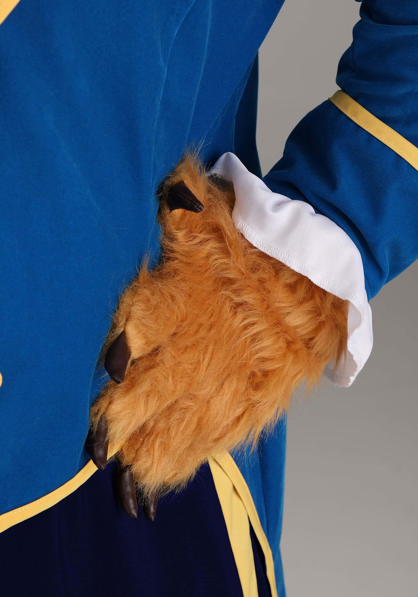 Plus Size Beast Costume | Adult Disney Beauty and The Beast Mouth Mover Full Head Mask | Blue Dance with Belle Outfit 5X