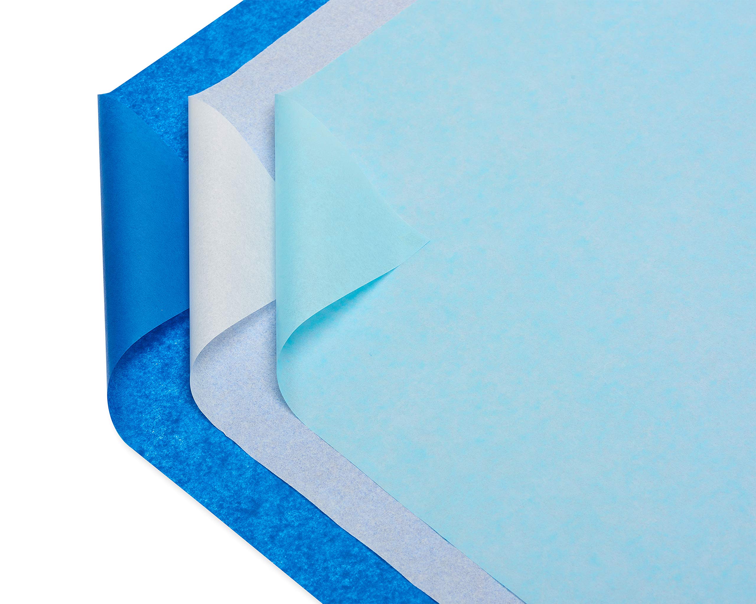 American Greetings Bulk Blue and White Tissue Paper for Birthdays, Easter, Mother's Day, Father's Day, Graduation and All Occasions (125-Sheets)