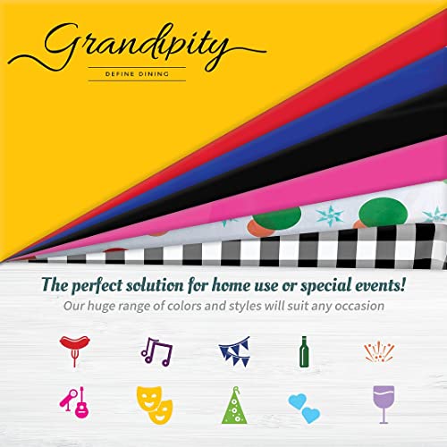 Grandipity White 12 Pack Premium Disposable Plastic Tablecloth 54 Inch. x 108 Inch. Decorative Rectangle Table Cover