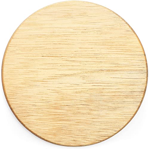 8 Pack Vintage Wooden Coasters for Drinks, Glasses, Tabletops, Dark Brown (4 in)